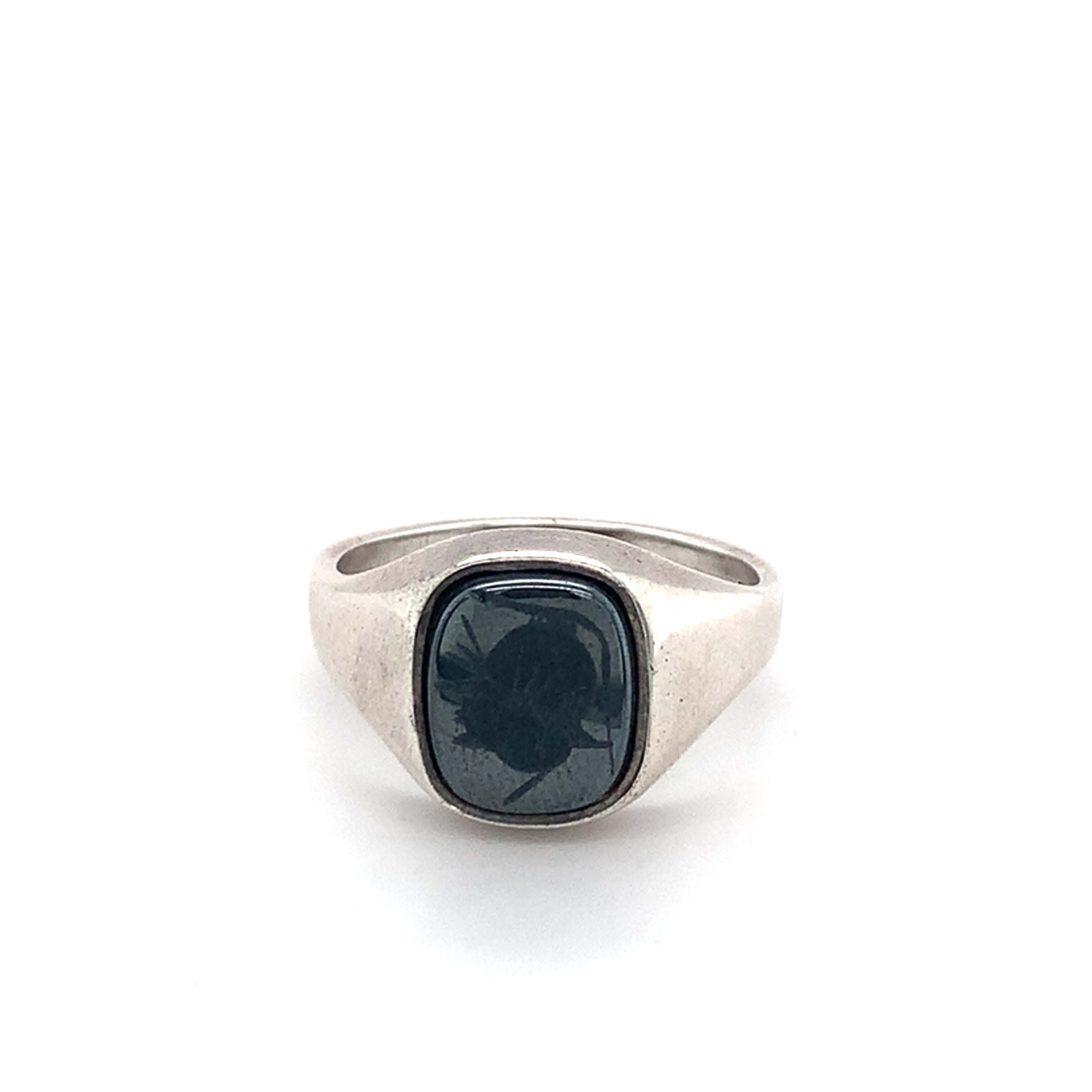 Sterling Silver Centurion Head Signet Ring - Conway's Jewellers